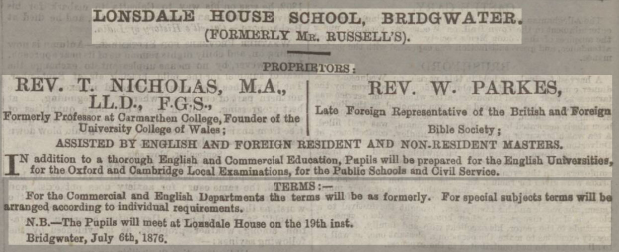 The Bridgwater Collegiate School - Bridgwater Heritage Group